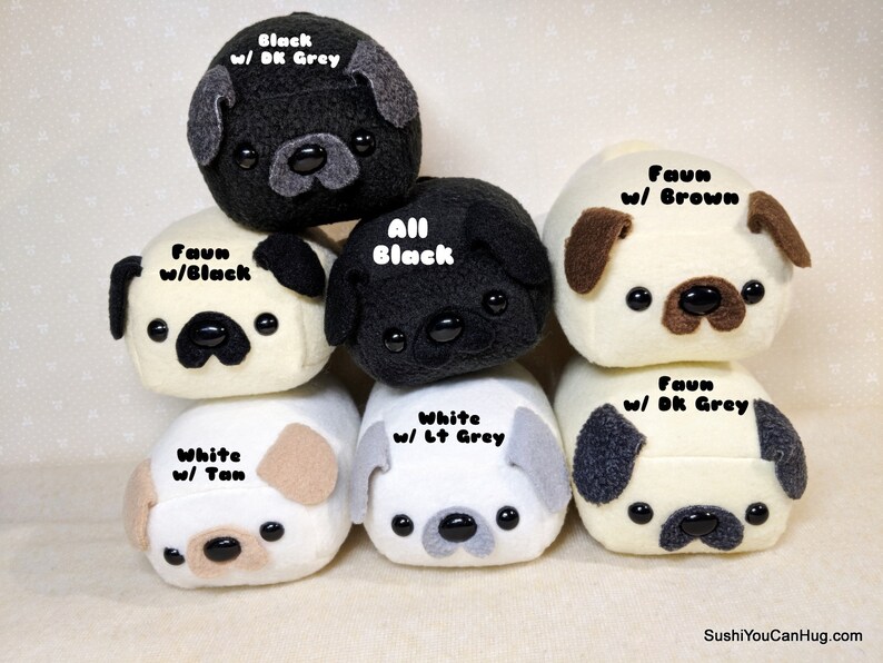 Mini Pug Loaf Color Choice Made to Order | Etsy