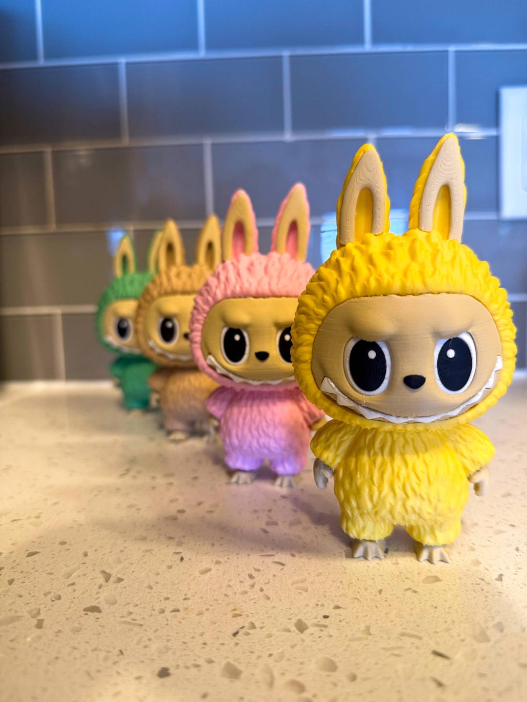 Labubu Fidget Toy: 3D Printed Rotating Bunny Monster Desk Decor - Etsy