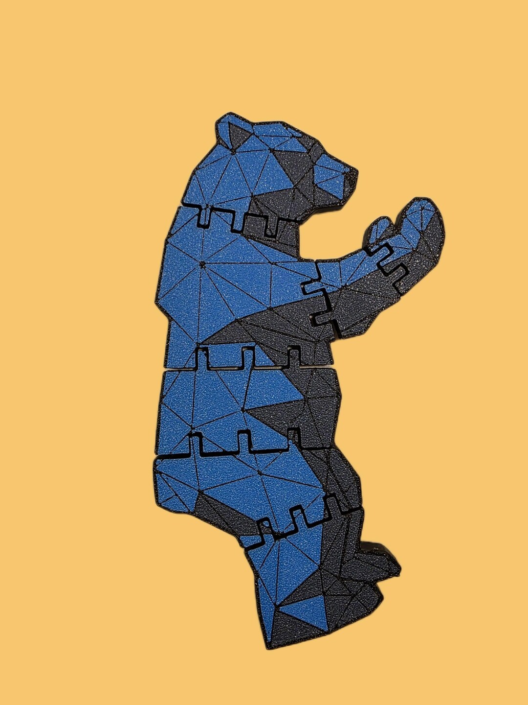 Flexi Denver Blue Bear: 3D Printed Articulated Sculpture - Etsy