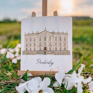 Bundle: Pride and Prejudice House Portrait Prints | Pemberley ...