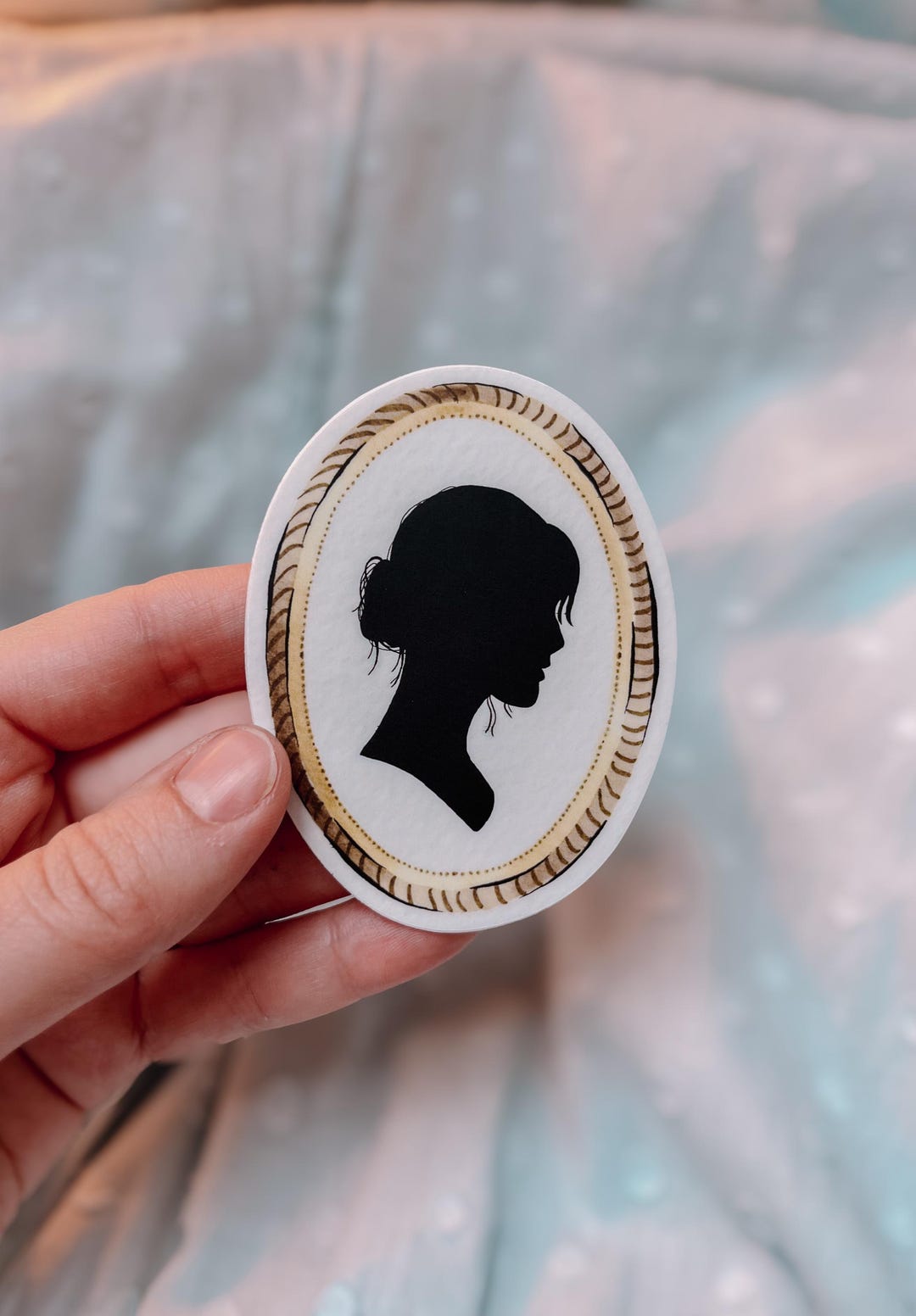 Elizabeth Bennet Cameo Vinyl Sticker | Literary Art Stickers ...