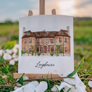 Bundle: Pride and Prejudice House Portrait Prints | Pemberley, Netherfield, Longbourn | Literary ...
