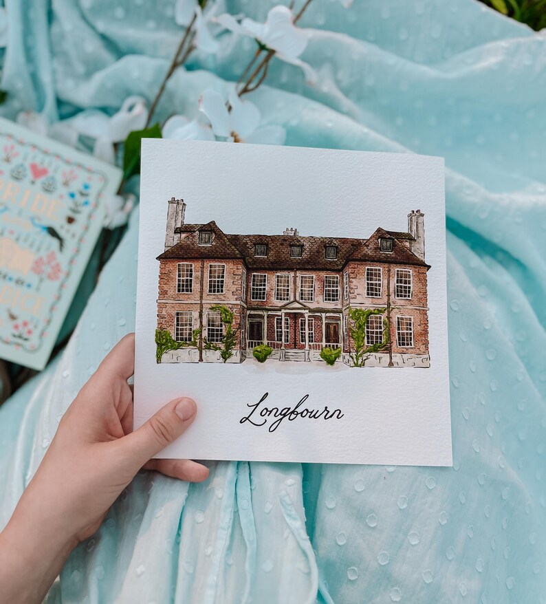 Bundle: Pride and Prejudice House Portrait Prints | Pemberley ...