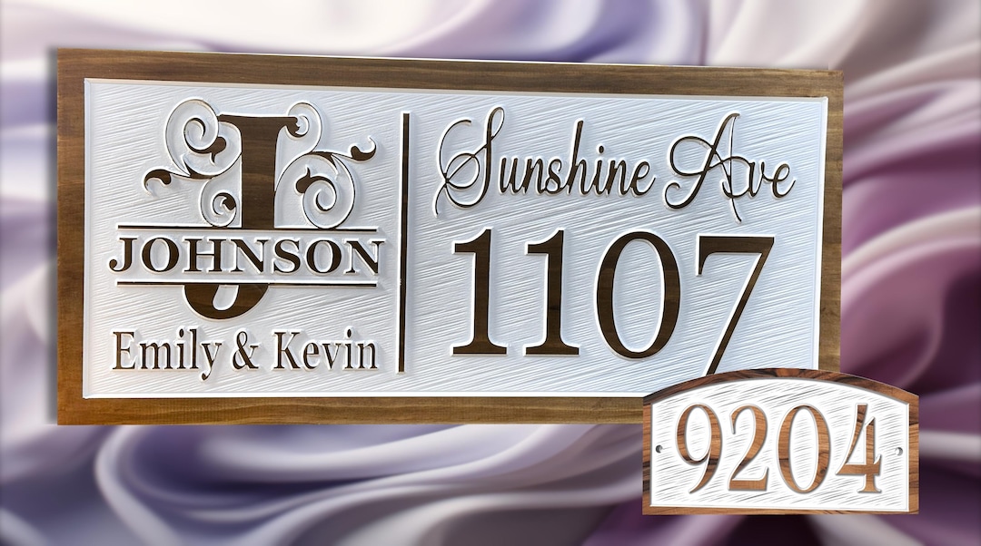 Custom Address Plaque for Home or Wedding Gifts Personalized Rustic ...
