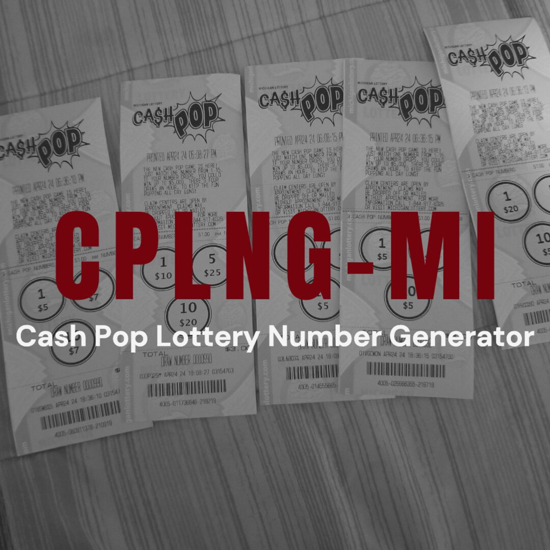 Quick Win Cash Pop Lottery Number Generator (michigan ONLY) - Etsy
