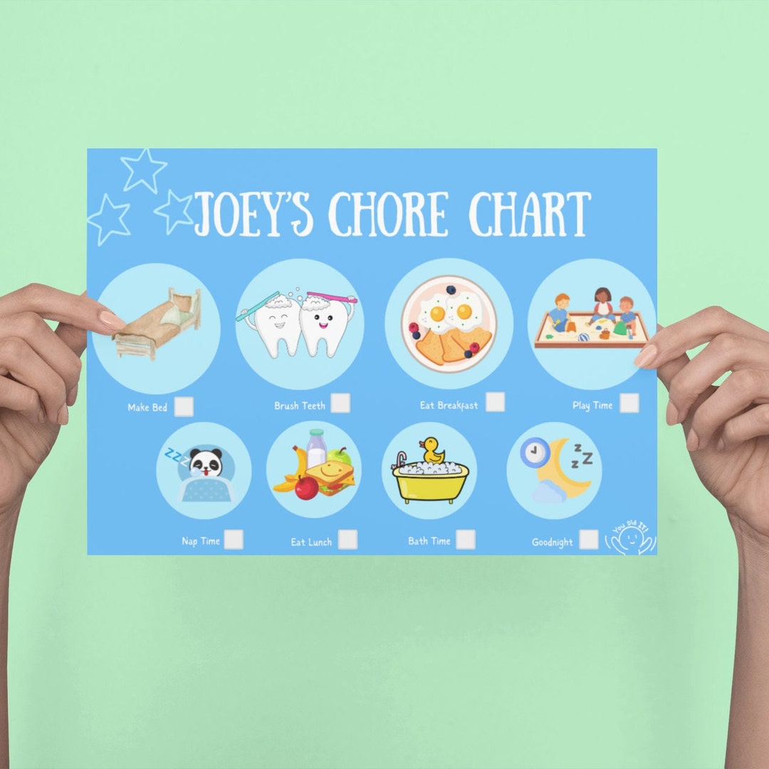 Printable Toddler Chore Chart With Pictures Beginner Cleaning Guide ...