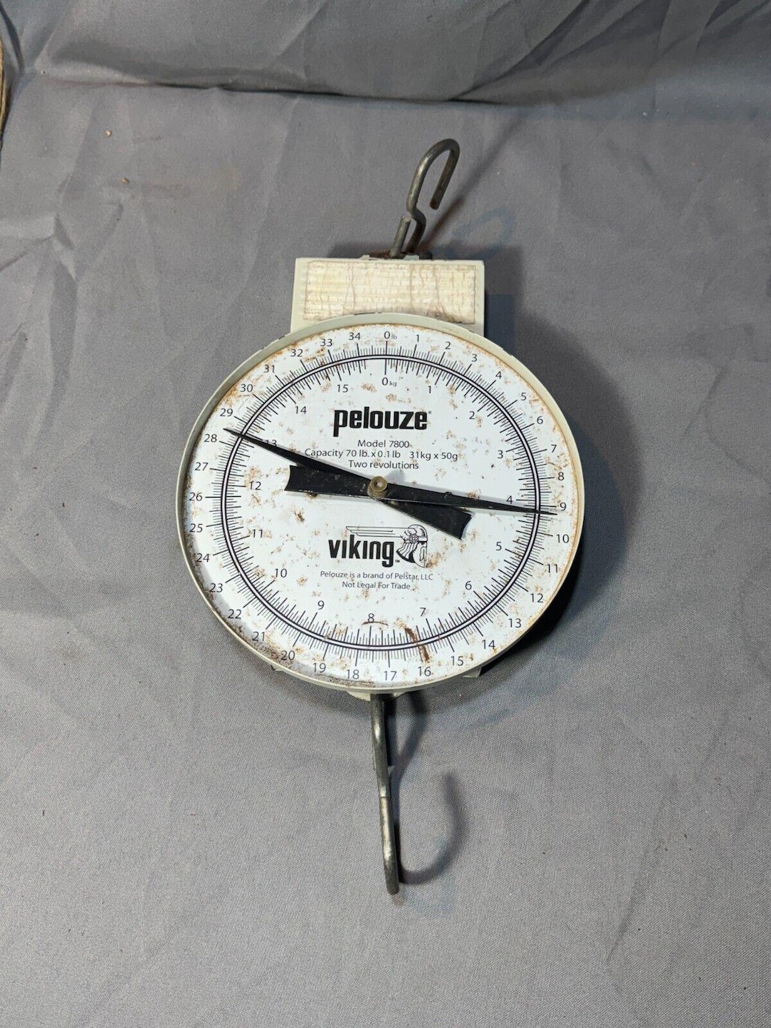 Vintage 70lb Pelouze Hanging Dairy Scale by Viking Metal Double Hook - Etsy