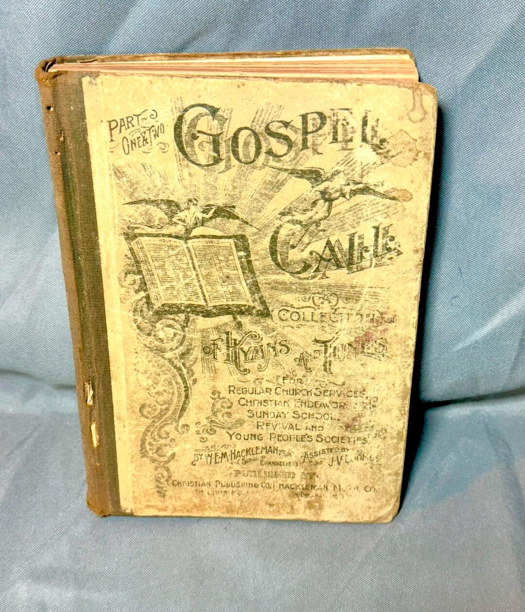 1897 Gospel Call Part 1 & 2 Antique Hardcover Book of Psalms Hymns ...