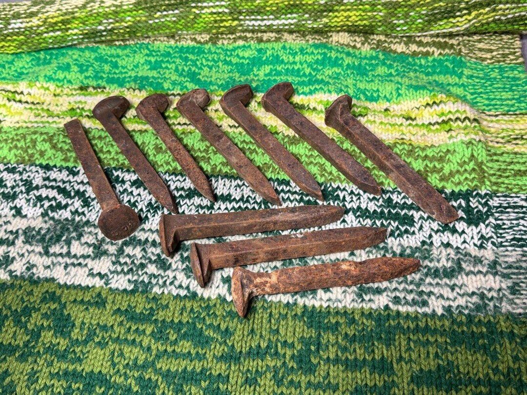 Antique Cast Iron Railroad Spikes Nails 6.5" Rustic Authentic Marked - Etsy