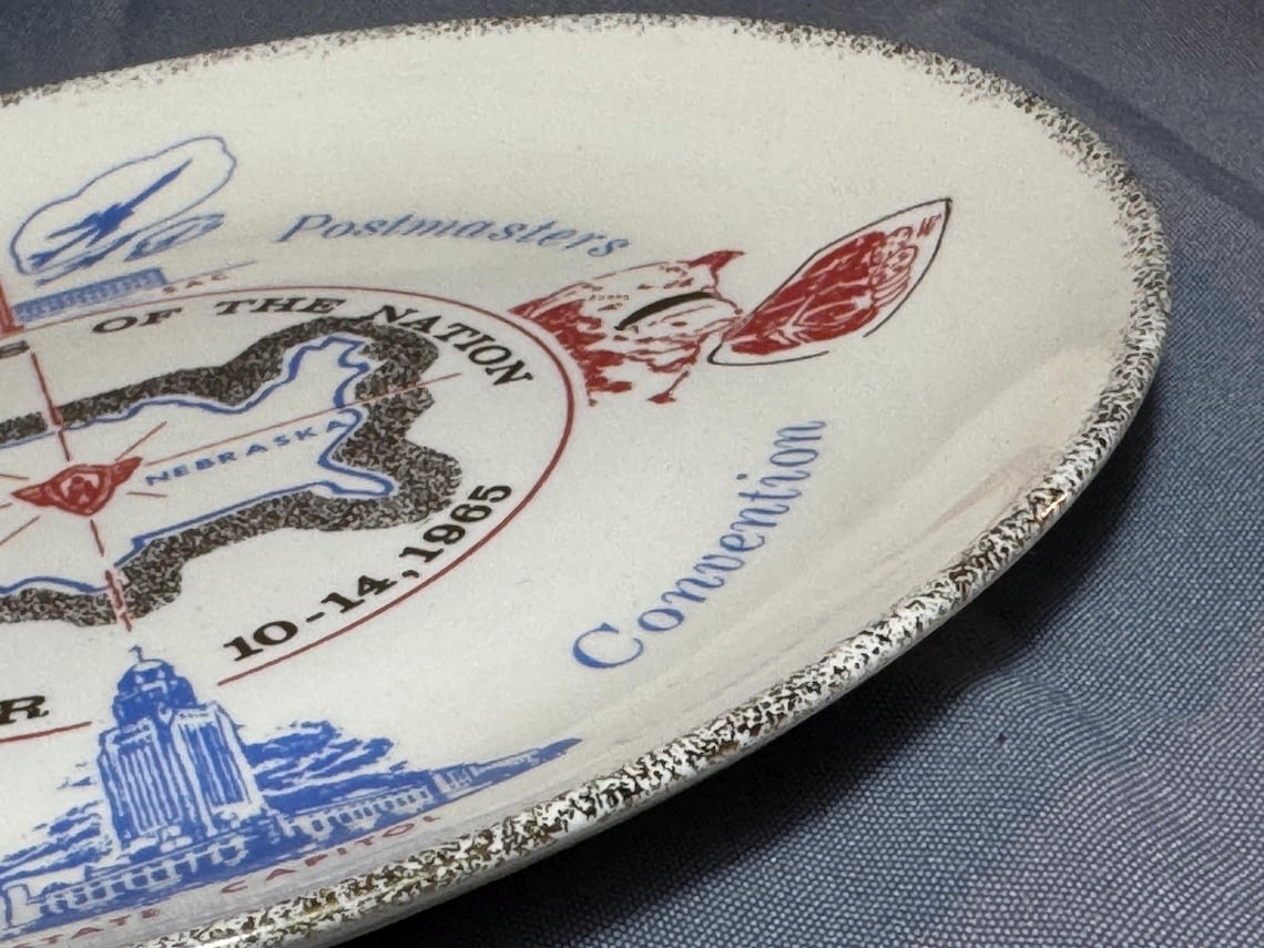 1965 USPS Commemorative Plate 61st Postmasters Convention - Etsy