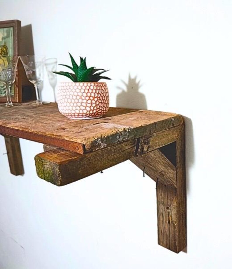 Custom Rustic Reclaimed Barn Wood Distressed Farmhouse Style Shelf ...