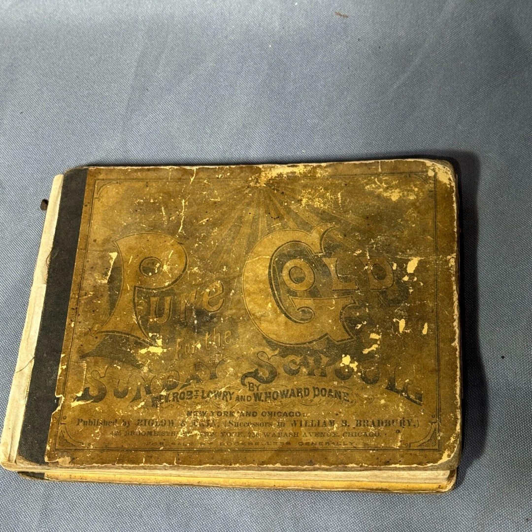 1871 Pure Gold Hymnal Song Book for Worship Sunday School Sabbath ...