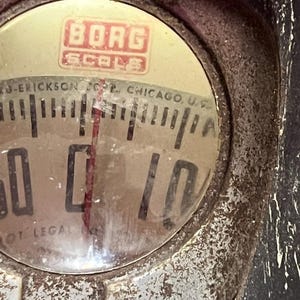 WORKING Vintage 1950s Borg Bathroom Scale Bubble Glass Mid 20th Century ...