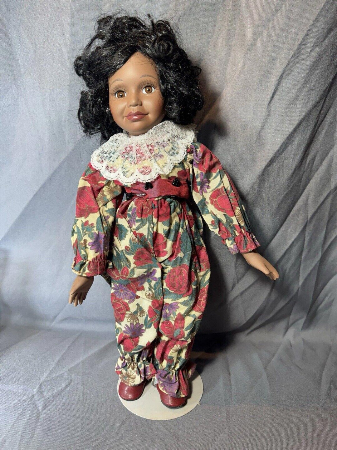 Rare Vintage 16 Porcelain African American Black UG Collectible Doll W ...