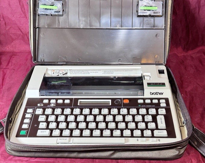 1980s Brother EP-20 Portable Typewriter W/bag, Manual & Ribbons WORKS ...