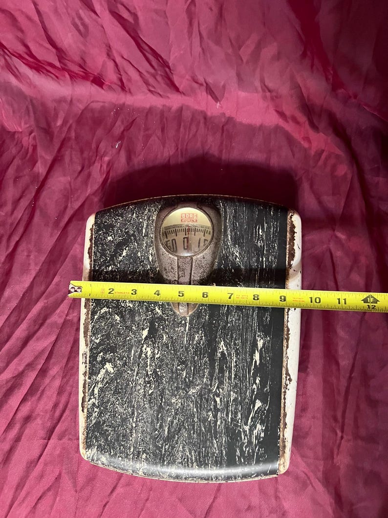 WORKING Vintage 1950s Borg Bathroom Scale Bubble Glass Mid 20th Century ...