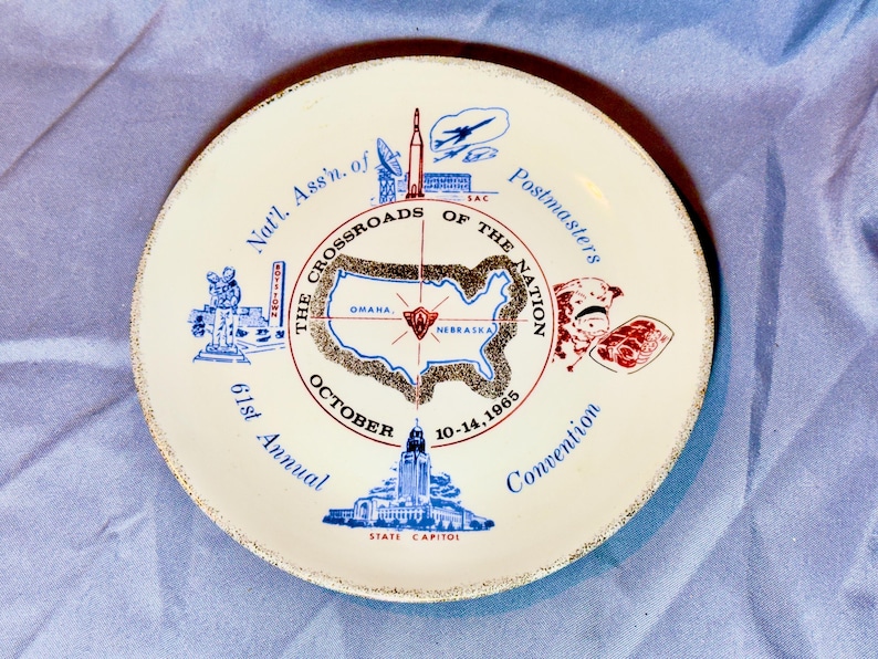 1965 USPS Commemorative Plate 61st Postmasters Convention - Etsy