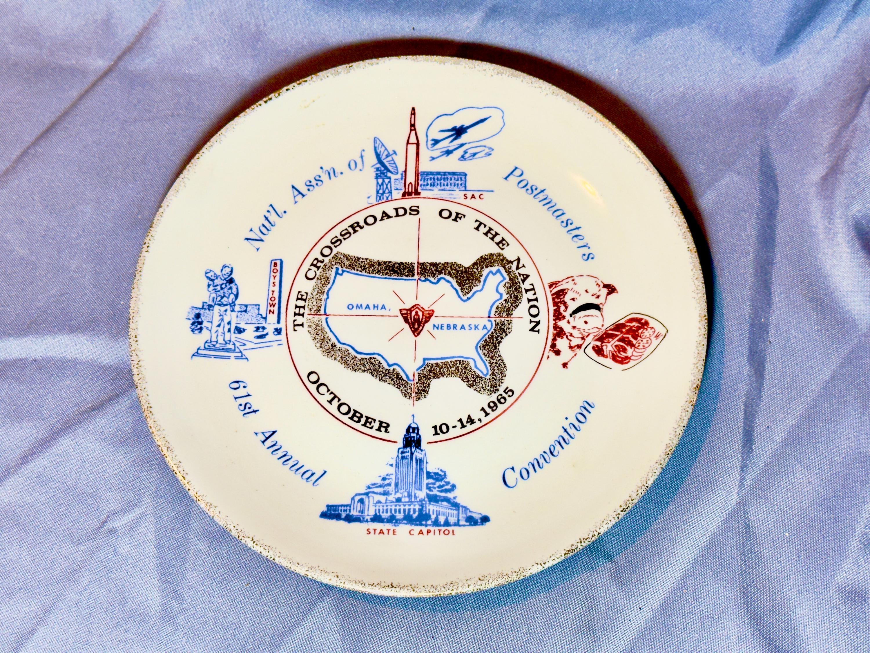 1965 USPS Commemorative Plate 61st Postmasters Convention - Etsy