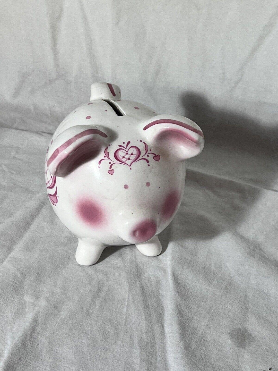 Pink Princess Piggy Bank Vintage 1989 Pink Dot Eyes - Etsy