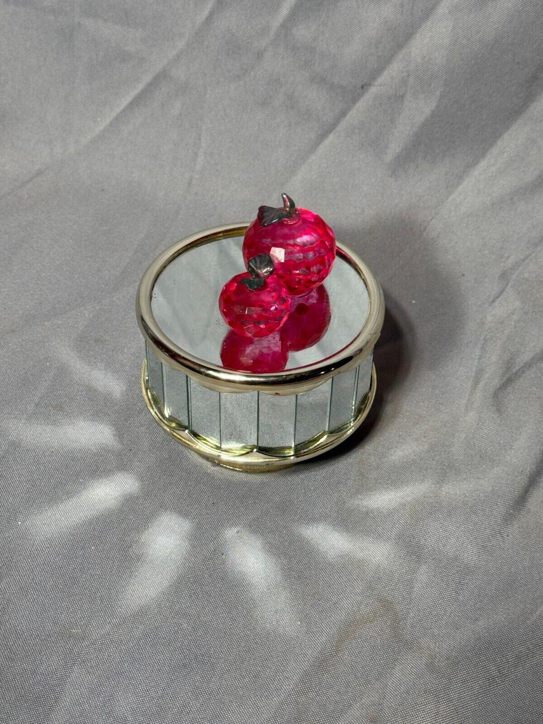 Beautiful Cherry Themed Mirrored Music Box W/color Changing Lights - Etsy