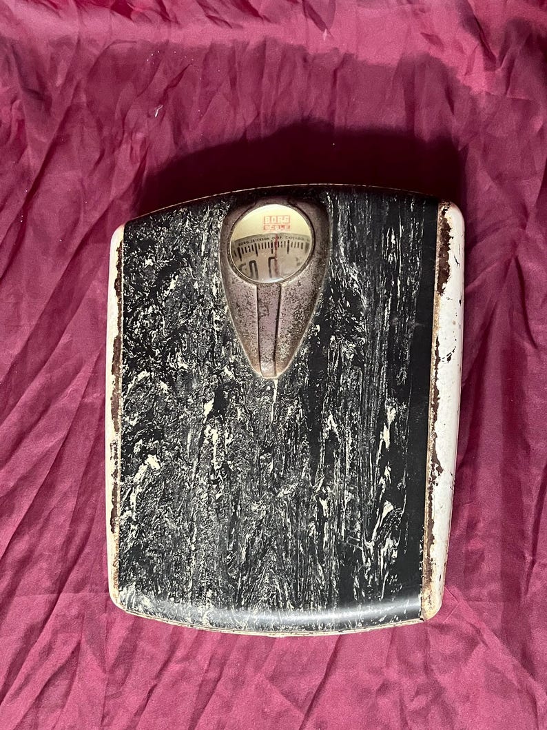 WORKING Vintage 1950s Borg Bathroom Scale Bubble Glass Mid 20th Century ...