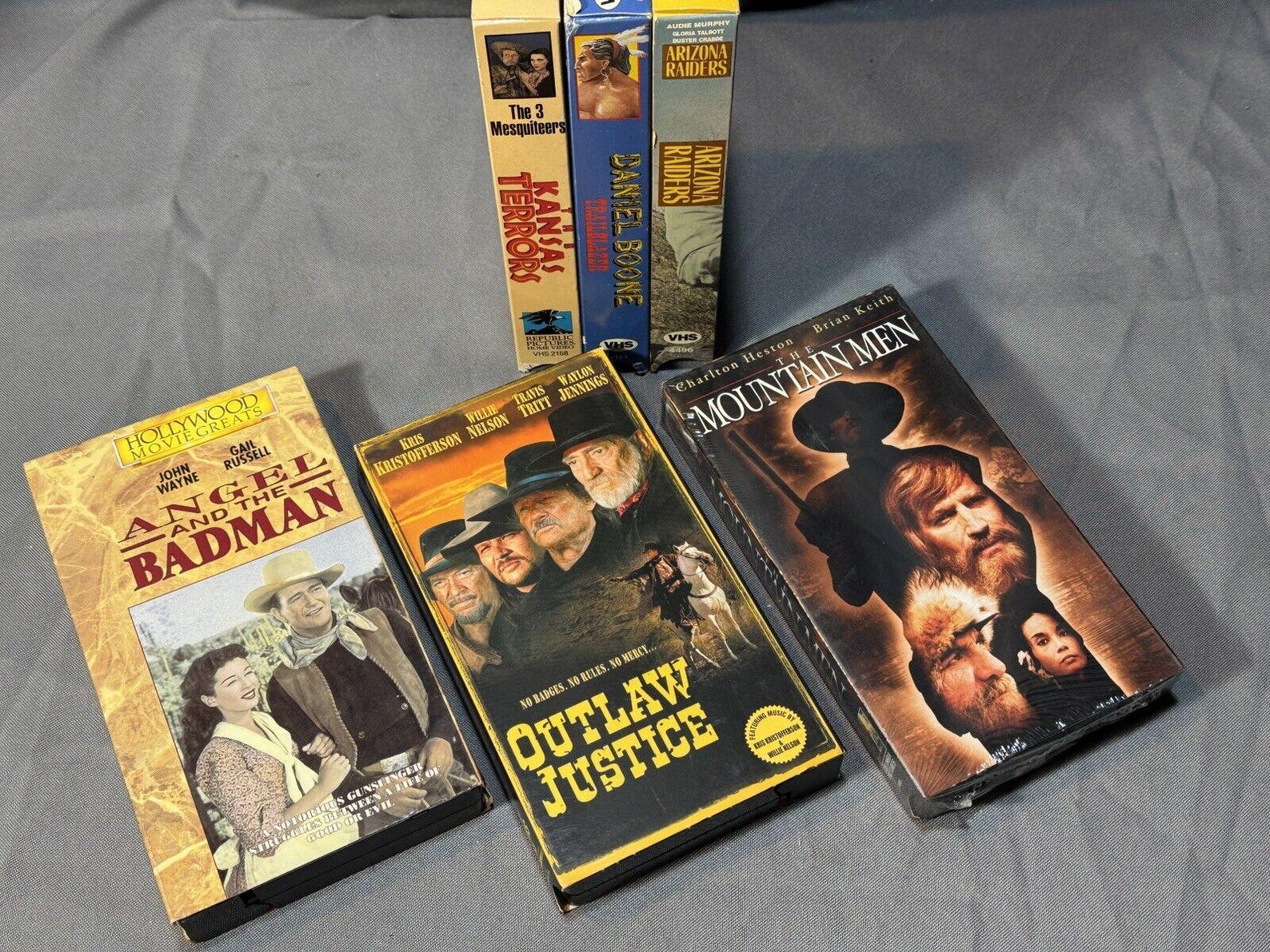 Lot of 5 Vintage VHS Movies Angel & the Badman Mountain Men Daniel ...