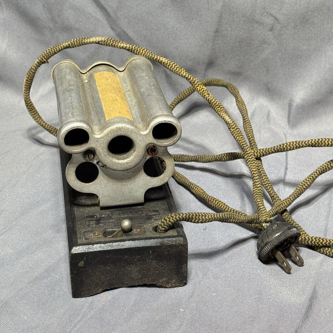 Vintage Electric Curling Iron Heater by the WM Meyer Co - 110v Tested ...