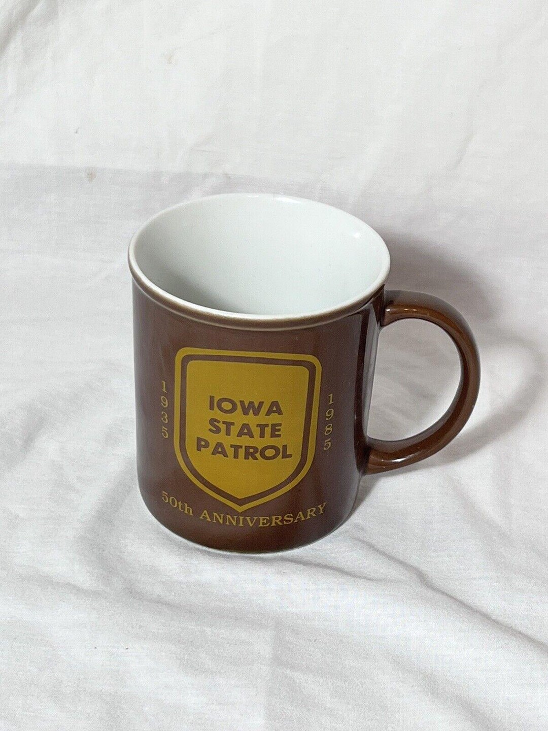 Vintage ISP Iowa State Patrol Collector Mug Cup 50th Anniversary 1985 ...