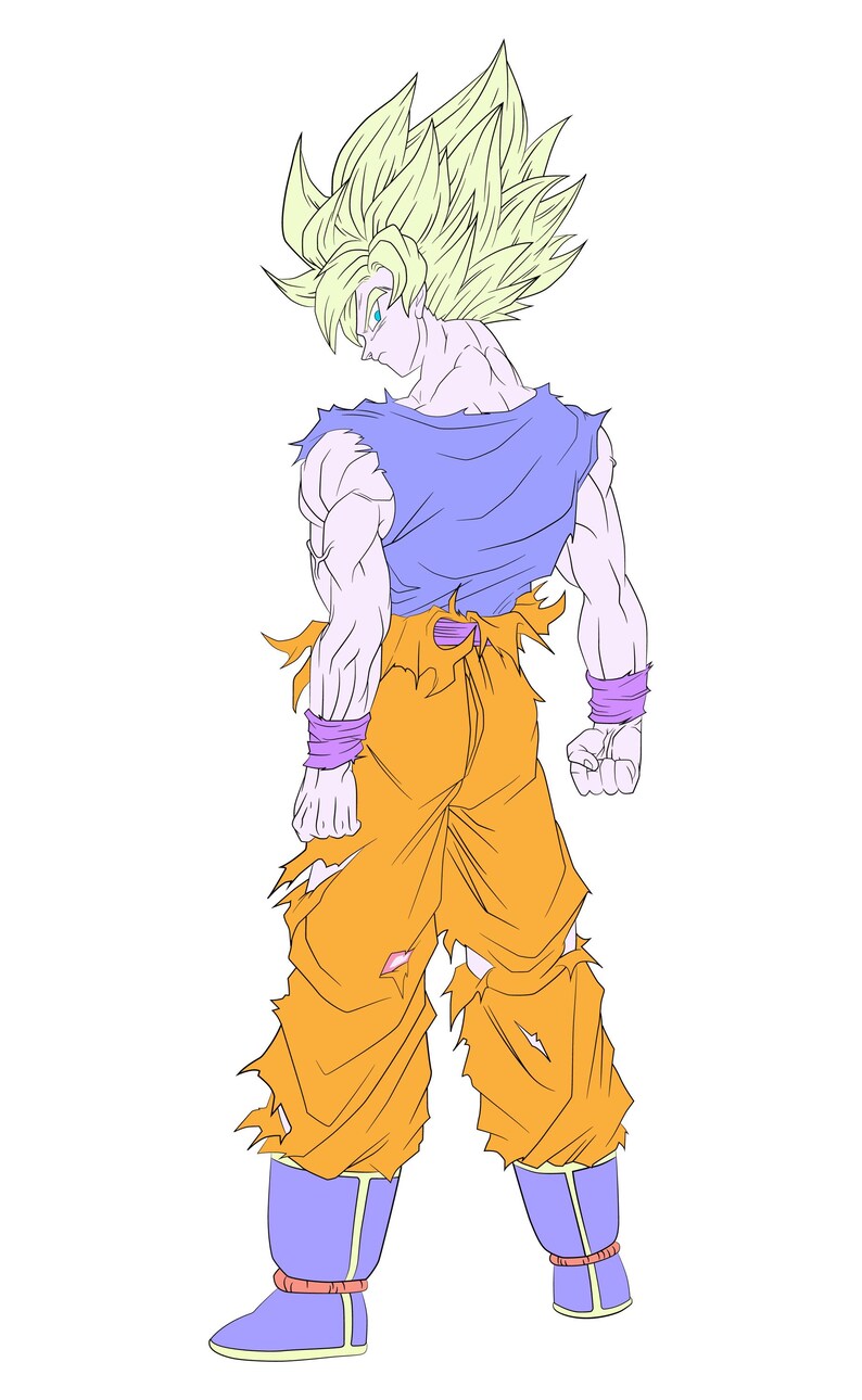Super Saiyan Goku Illustration Vector, Pdf, Png – Printable Anime ...