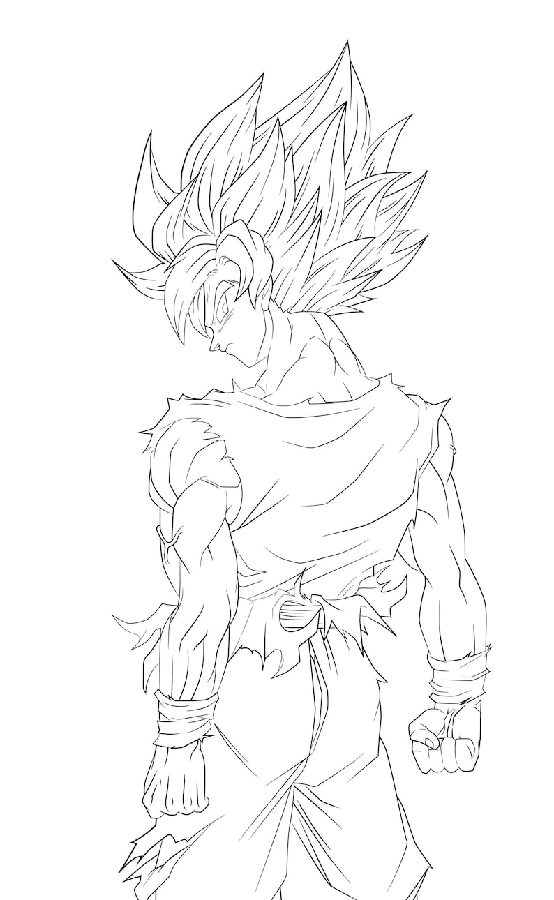 Goku Super Sayajin Blue Illustration Vector, PDF + PNG – Printable ...