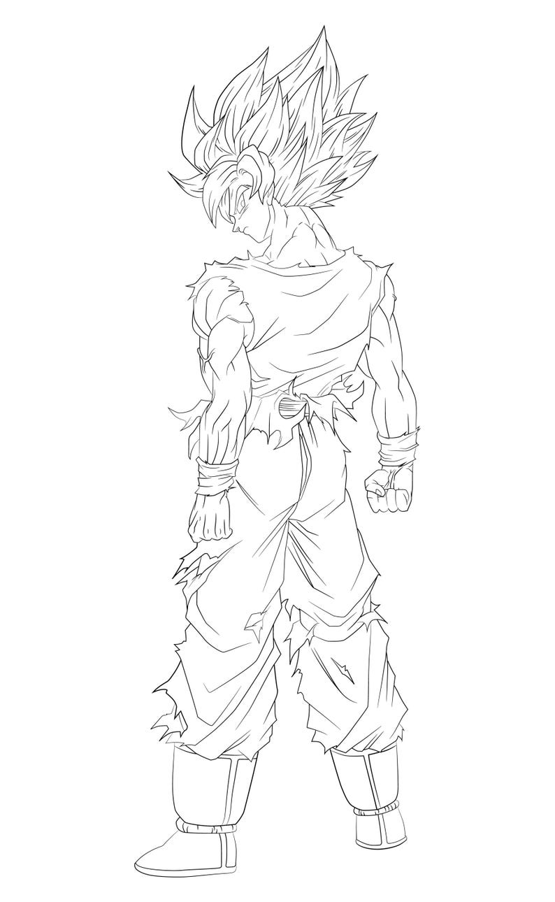 Super Saiyan Goku Illustration Vector, Pdf, Png – Printable Anime ...