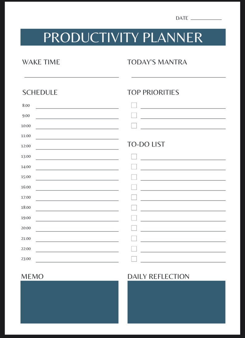 Productivity Template Bundle - Etsy
