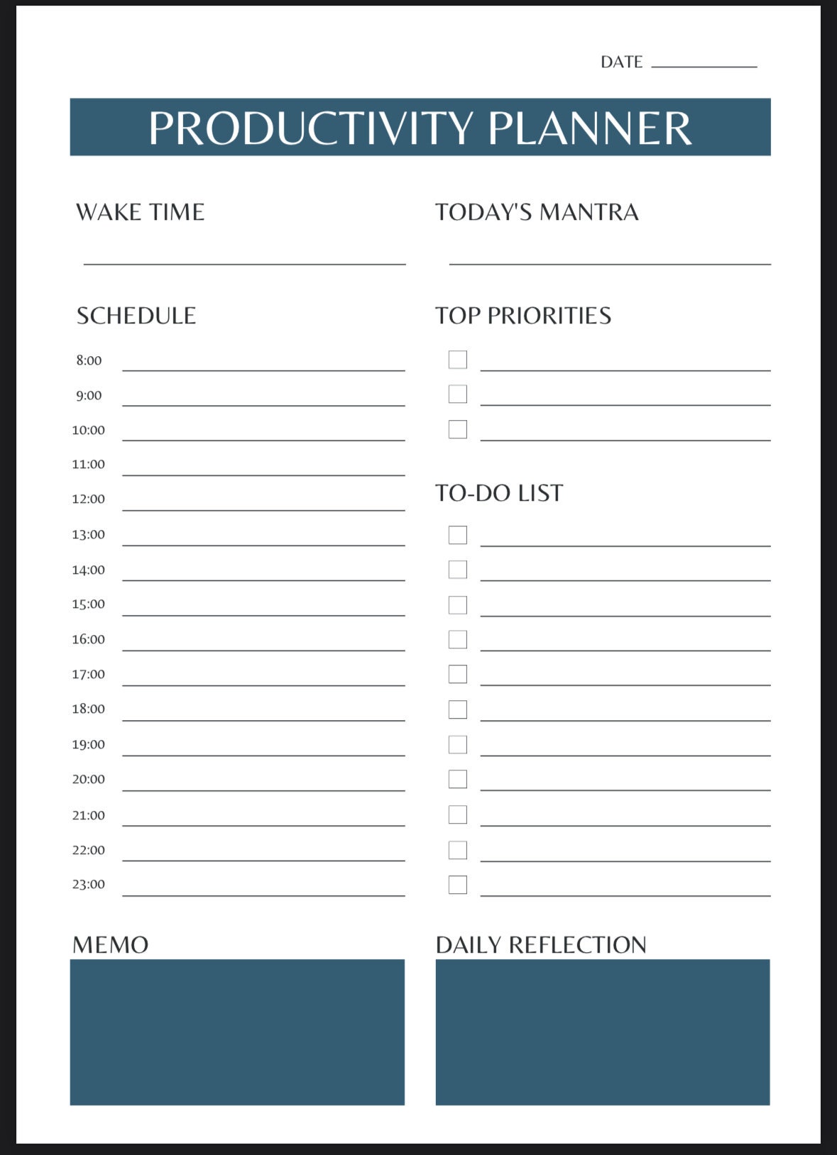 Productivity Template Bundle - Etsy