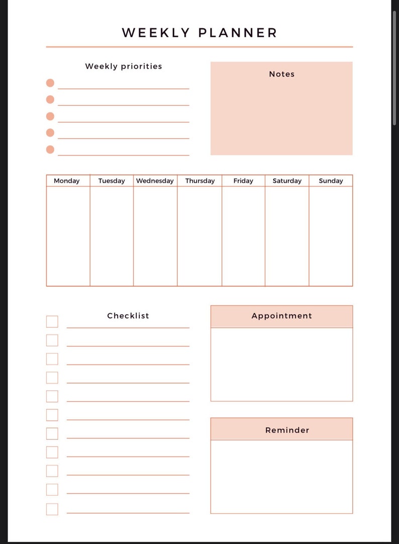 Productivity Template Bundle - Etsy