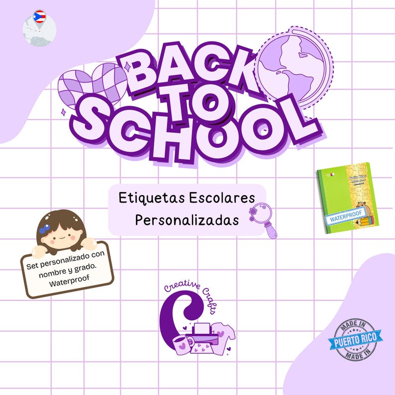 Etiquetas Escolares Personalizadas | School Label | Nombre Y Grado ...