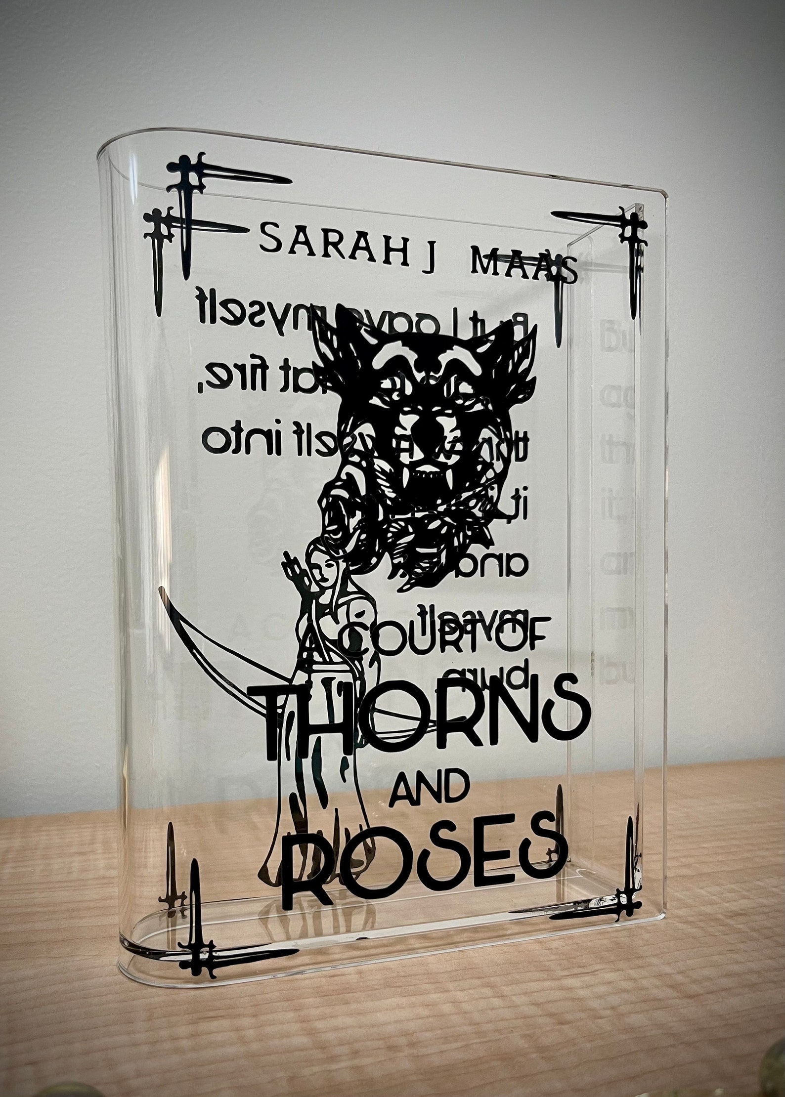 Acrylic Book Vase - ACOTAR A Court of Thorns and Roses - Etsy