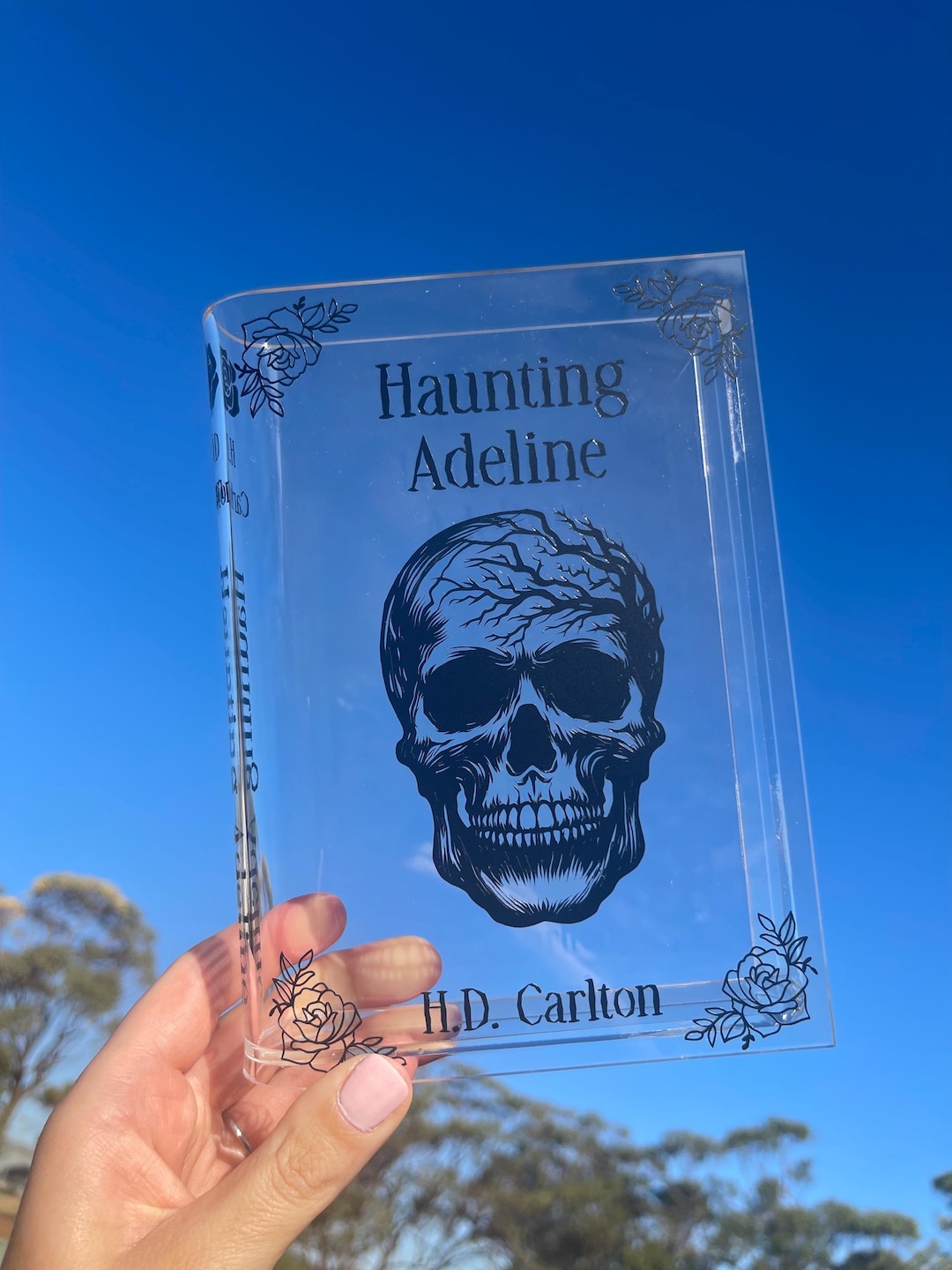 Acrylic Book Vase - Haunting Adeline Inspired Skull Vase - Etsy