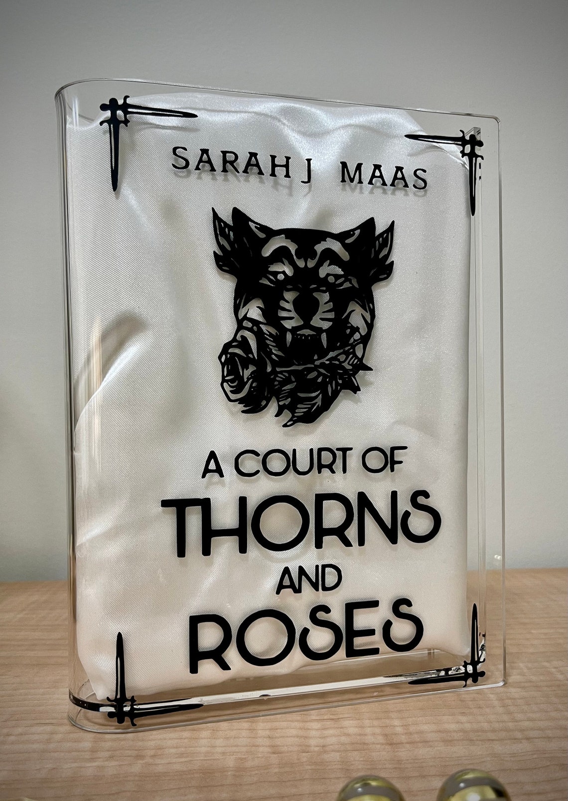 Acrylic Book Vase - ACOTAR A Court of Thorns and Roses Inspired Wolf ...