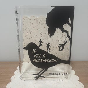 Acrylic Book Vase - to Kill A Mockingbird Inspired Bird Vase - Etsy