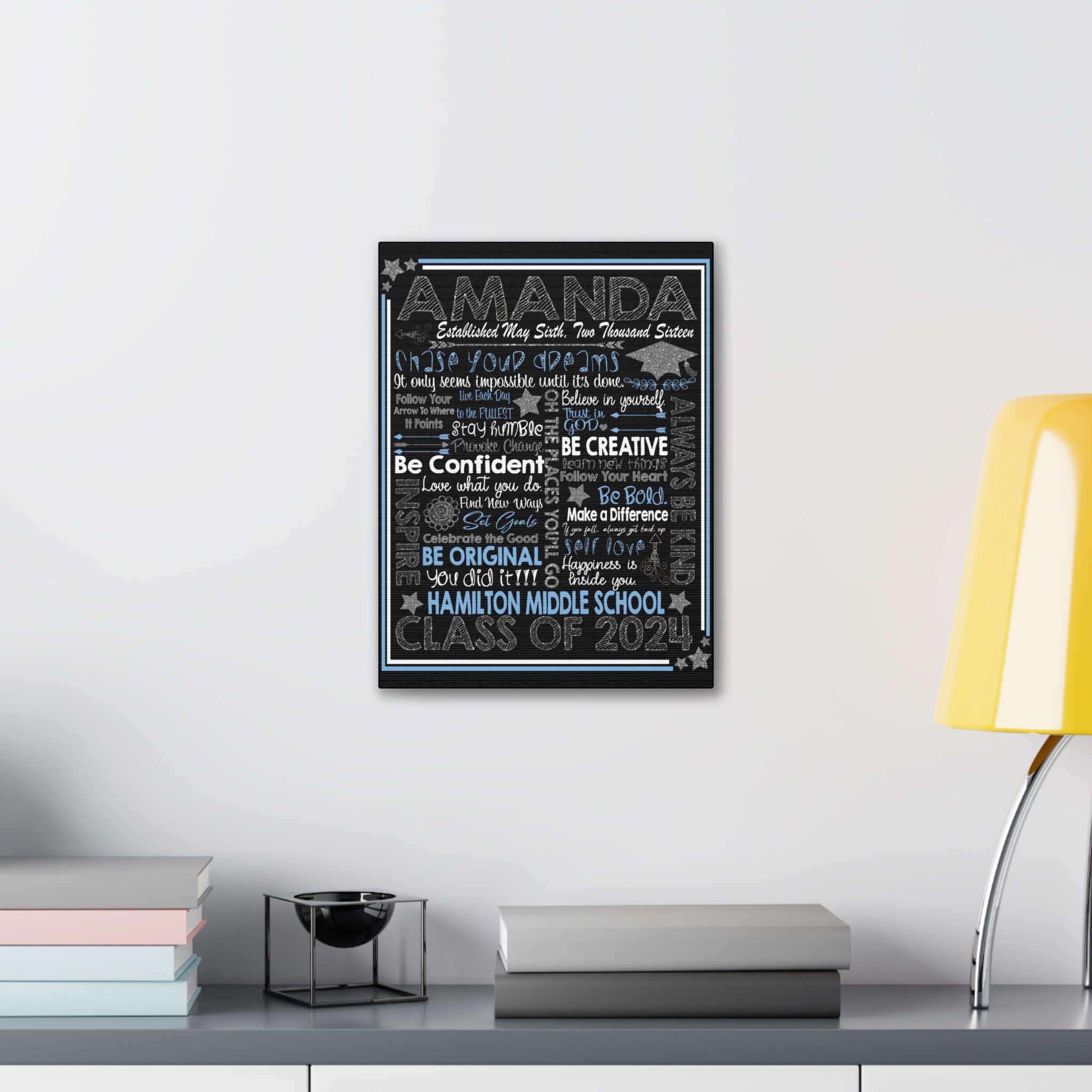 Custom Graduation Gift, Words of Encouragement, High School Graduation ...