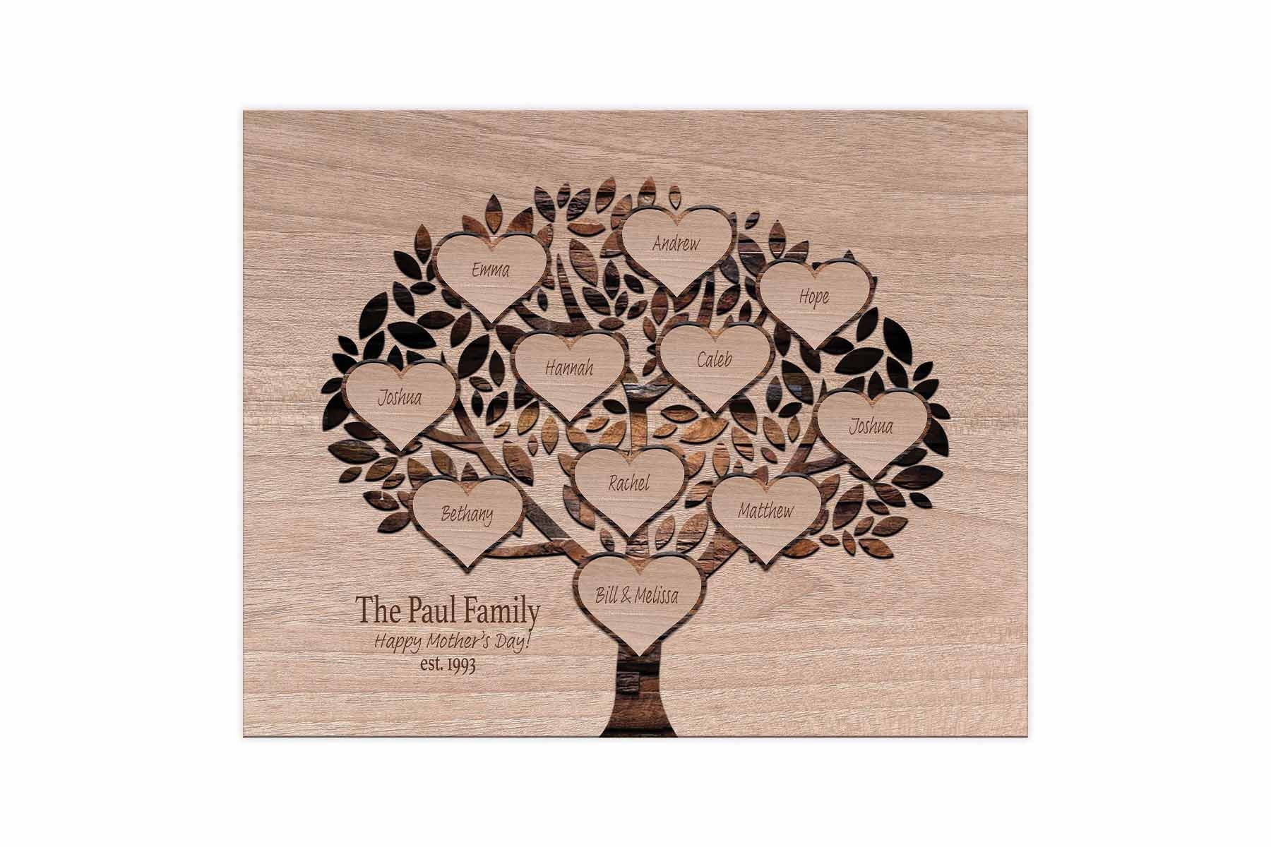 Family Tree Gift, Custom Family Tree, Mom's Family Tree, Mother's Day ...