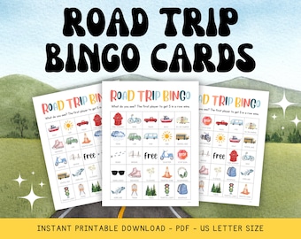 Road Trip Bingo, Printable Bingo Cards, Scavenger Hunt for Kids, Road ...