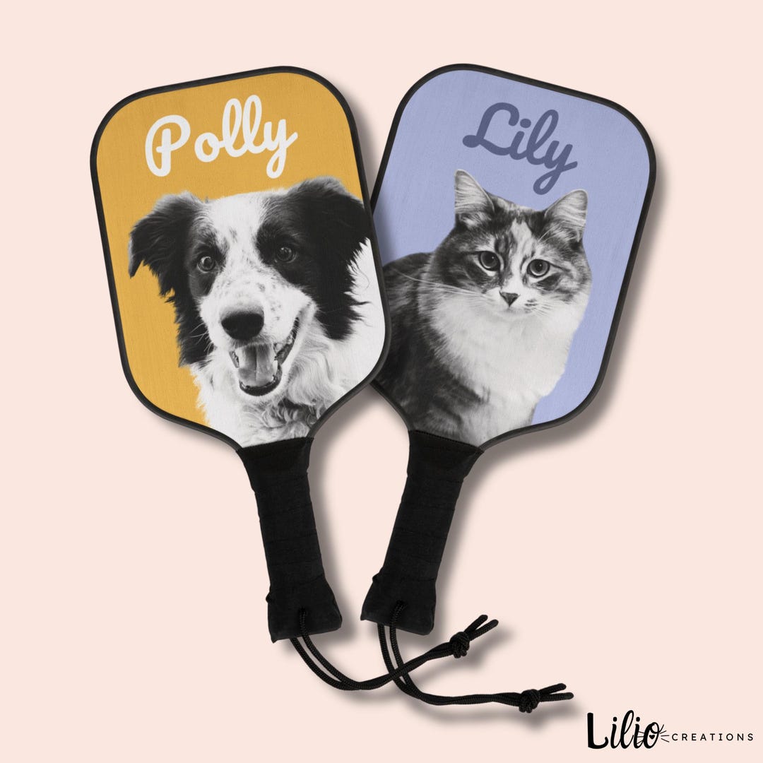 Custom Pet Photo Pickleball Paddle – Personalized Gift for Sports Fans ...