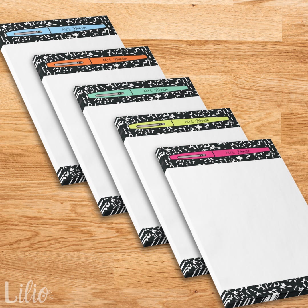 Custom Teacher Sticky Notes, Unique & Creative 4x6 or 8x6, Convenient ...