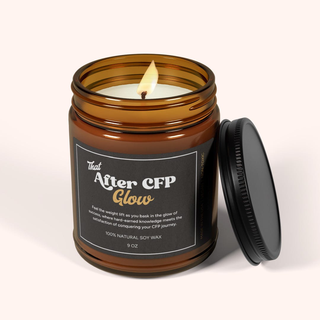 Custom CFP Certification Candle, Financial Planner Gift, Personalized ...