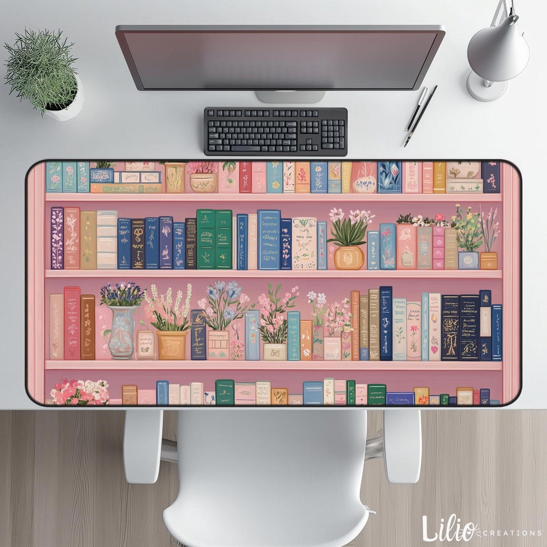 Bookish Desk Mat – Librarycore Book Nook Mouse Pad for Booktroverts ...