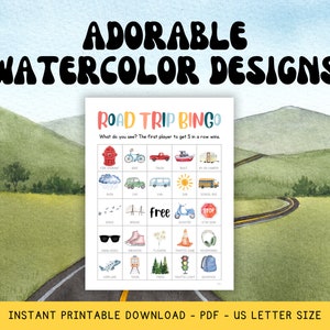 Road Trip Bingo, Printable Bingo Cards, Scavenger Hunt for Kids, Road ...