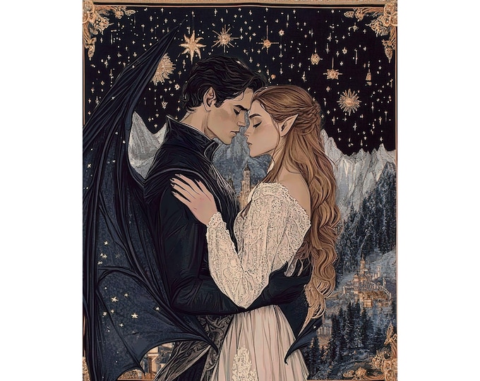 ACOTAR Feyre Rhysand Nesta Cassian Feysand Nessian Bookart Illustration Print A Court of Thorns ...