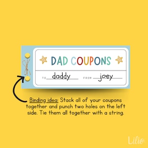 Set of 30 Father's Day Coupons in Printable PDF | Bonus Blank Coupons ...