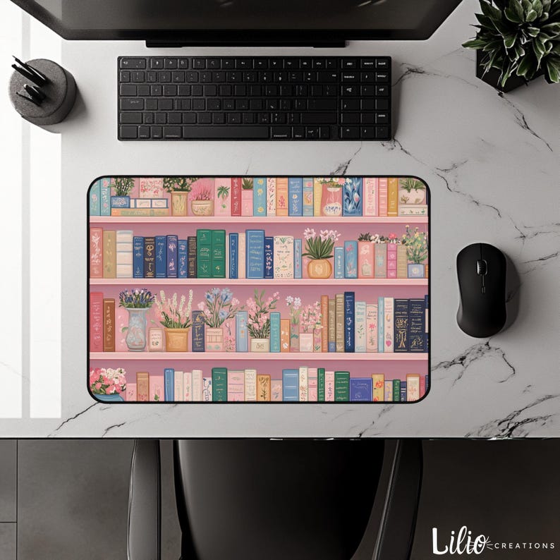 Bookish Desk Mat – Librarycore Book Nook Mouse Pad for Booktroverts ...
